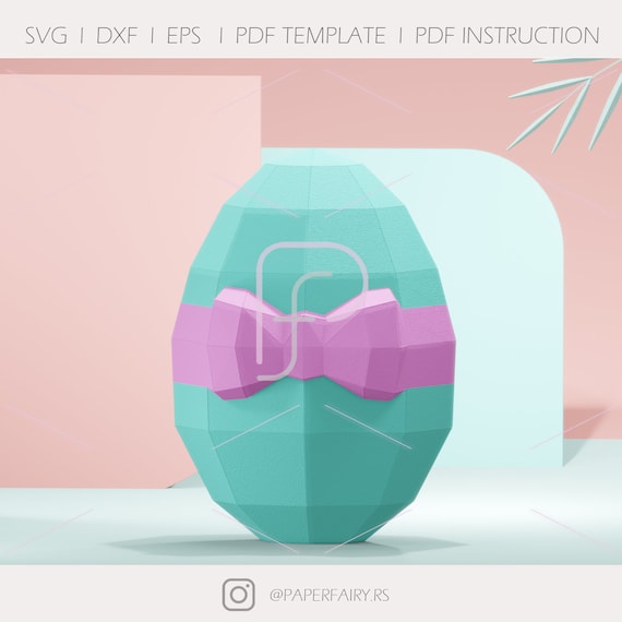 Low Poly Paper Egg Box Template 30cm3d Papercraft DIY Egg - Etsy