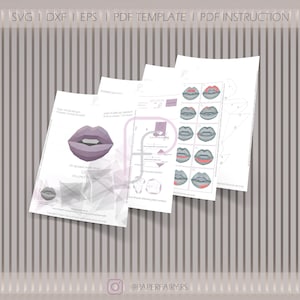 3D Papercraft Lips Template: Low Poly Wall Art (PDF Pattern) - Etsy