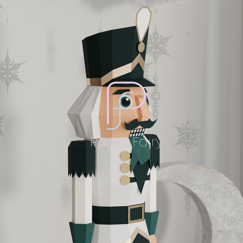 Low Poly Nutcracker,papercraft Nutcracker, PDF Template, Paper ...