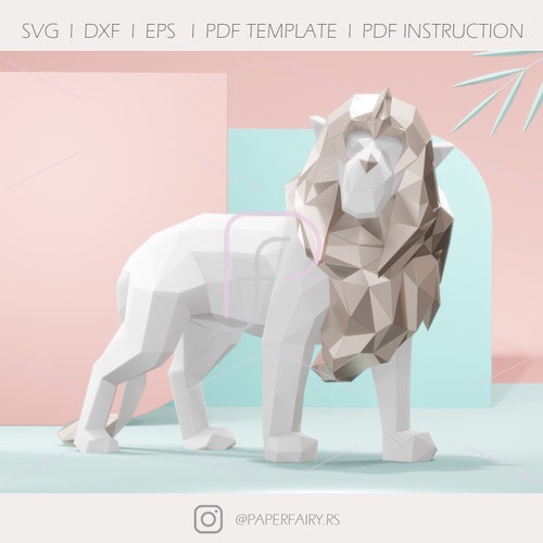 Low Poly 3d Papercraft Fawn Sculpture3d Fawn Paper Model - Etsy