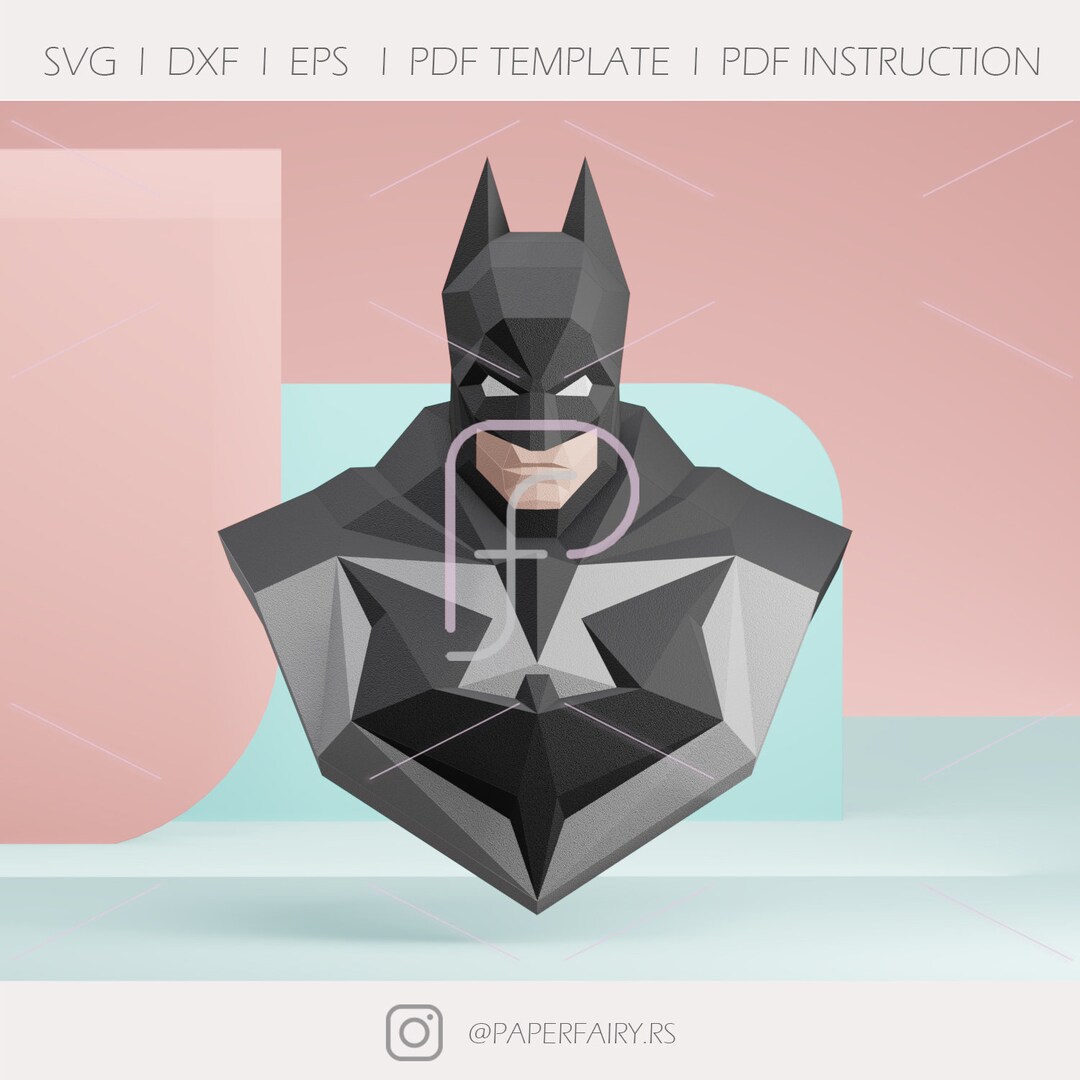 Low Poly Bust 3d Papercraft Sculpture, 3D Paper Model, Modern Art ...