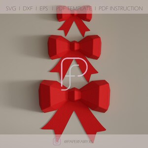 3D Paper Bow Template: DIY Low Poly Gift Bow (PDF, SVG) - Etsy