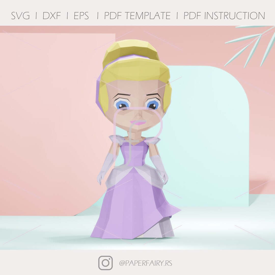 Low Poly Doll 3d Papercraft Sculpture, Doll 3D Paper Model - Etsy