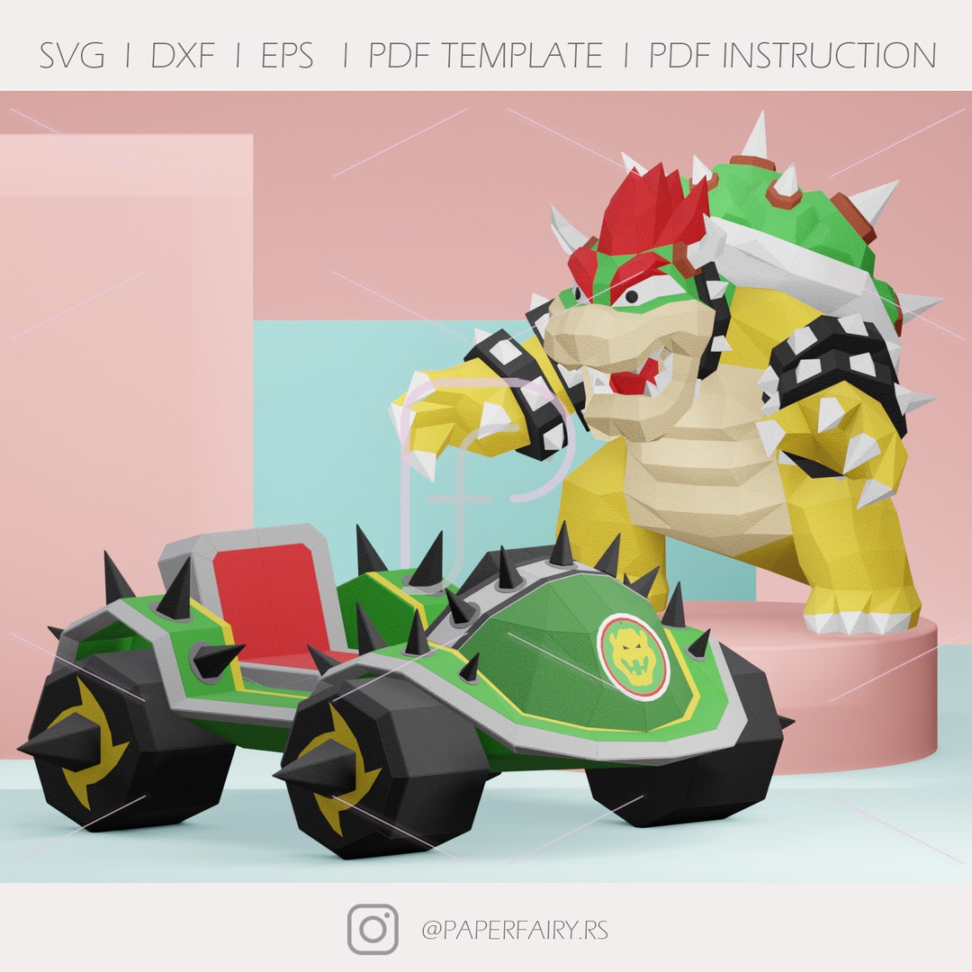 Epic Bowser & Car Papercraft Bundle - Ultimate Villain Craft Template ...