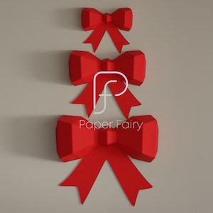 3D Paper Bow Template: DIY Low Poly Gift Bow (PDF, SVG) - Etsy