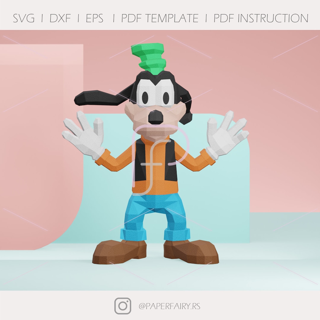 DIY Dog Papercraft Template, Low Poly 3D Paper Model PDF, Printable ...