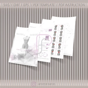 3D Papercraft Feamle Torso Decor Template | Female Body Art Decor ...