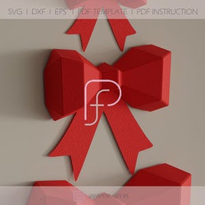 3D Paper Bow Template: DIY Low Poly Gift Bow (PDF, SVG) - Etsy