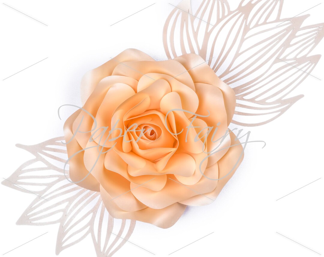 Paper Rose Template DIY Paper Rose 20cm - Etsy