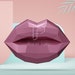 3D Papercraft Lips Sculpture Template: Low Poly Wall Art (PDF Pattern ...
