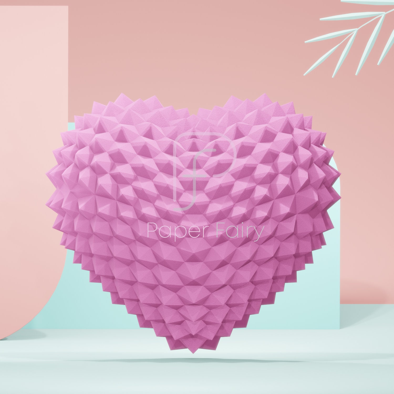 3D Papercraft Heart Template Low Poly Heart Art Decor - Etsy UK