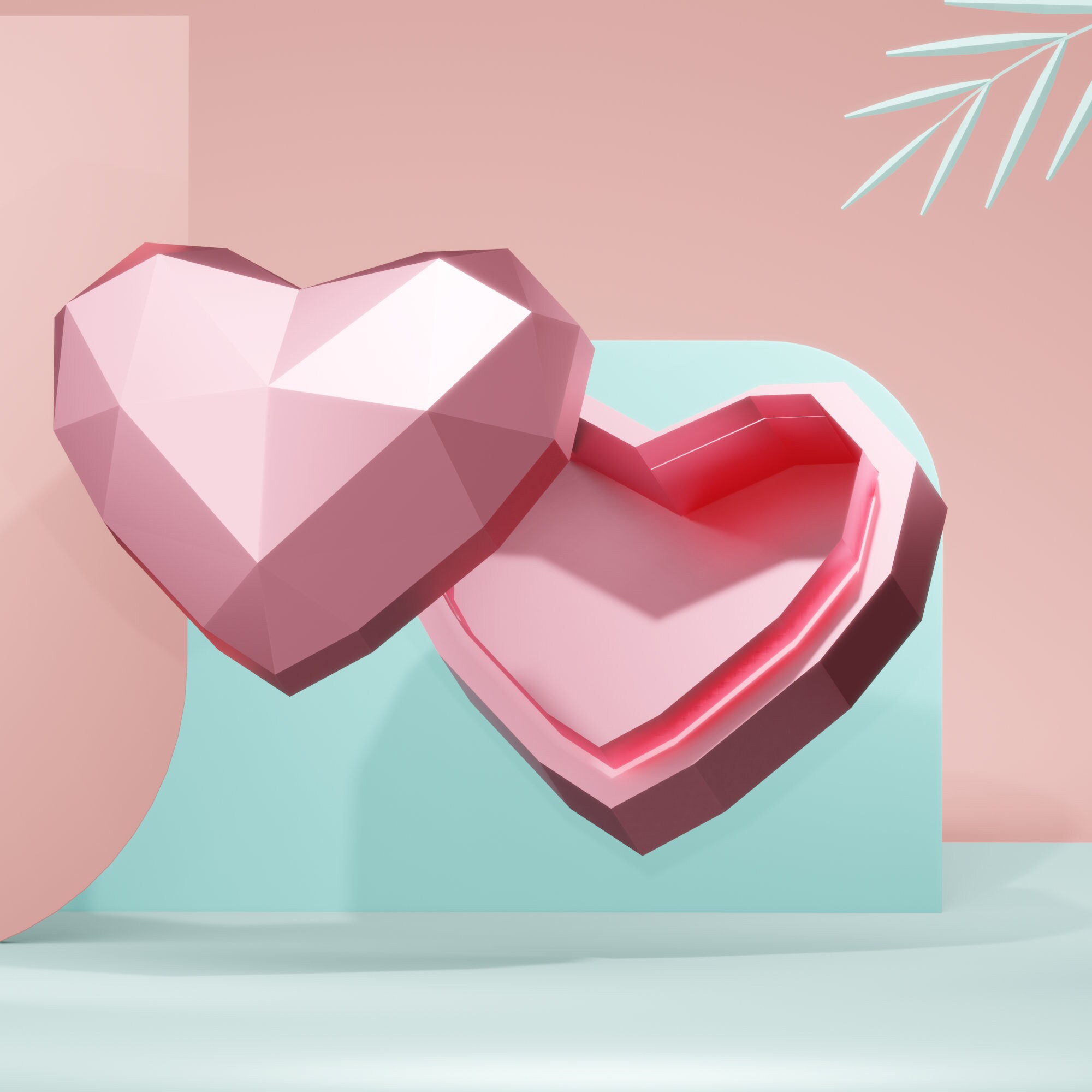 3 Designs Papercraft Heart Box Template Low Poly Heart Box | Etsy India