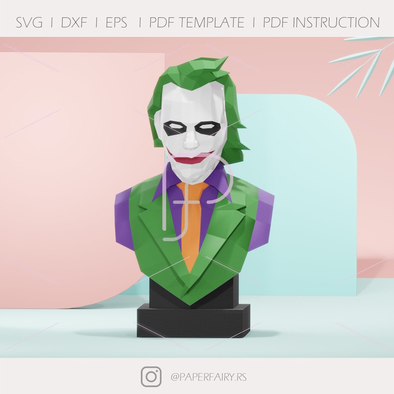 Low Poly Bust 3d Papercraft Sculpture,3d Paper Model, Modern Art Statue ...