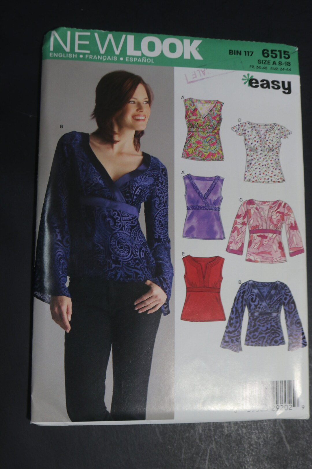 New Look 6515 Misses Tops Sewing Pattern UNCUT Size 8 18 - Etsy Canada