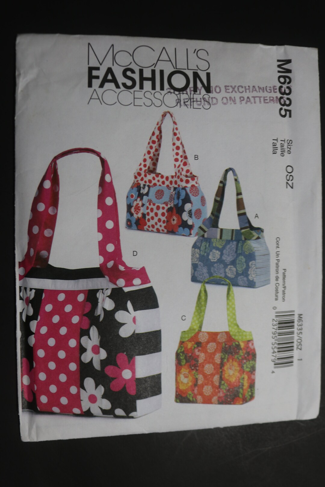 Mccalls 6335 Bags Sewing Pattern UNCUT - Etsy