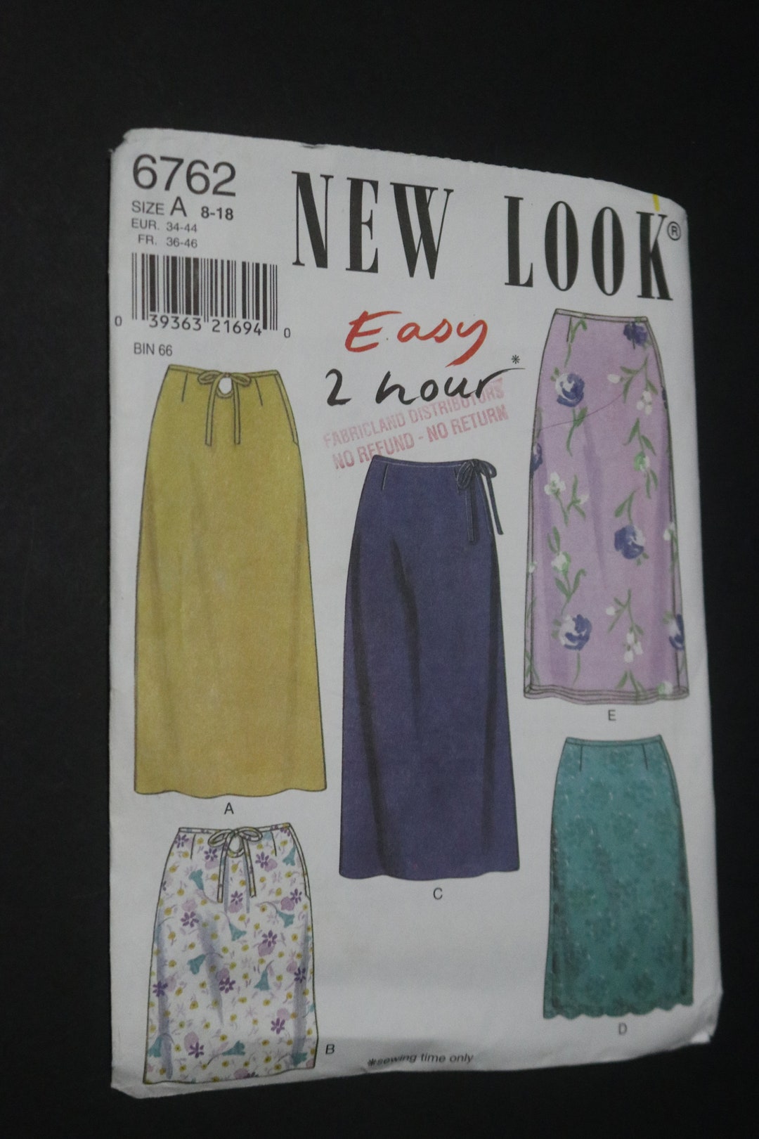 New Look 6762 Misses Skirt Sewing Pattern UNCUT Size 8 10 12 14 16 18 ...