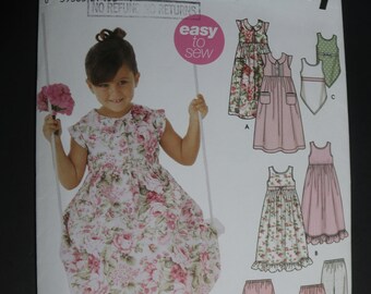 Simplicity Sewing Pattern 5226 Girls Dress Slip Top Shorts Pants Size 3 ...