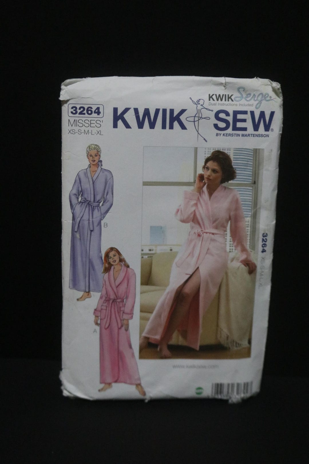 Kwik Sew 3264 Misses Robe Sewing Pattern UNCUT Size XS S M L XL - Etsy