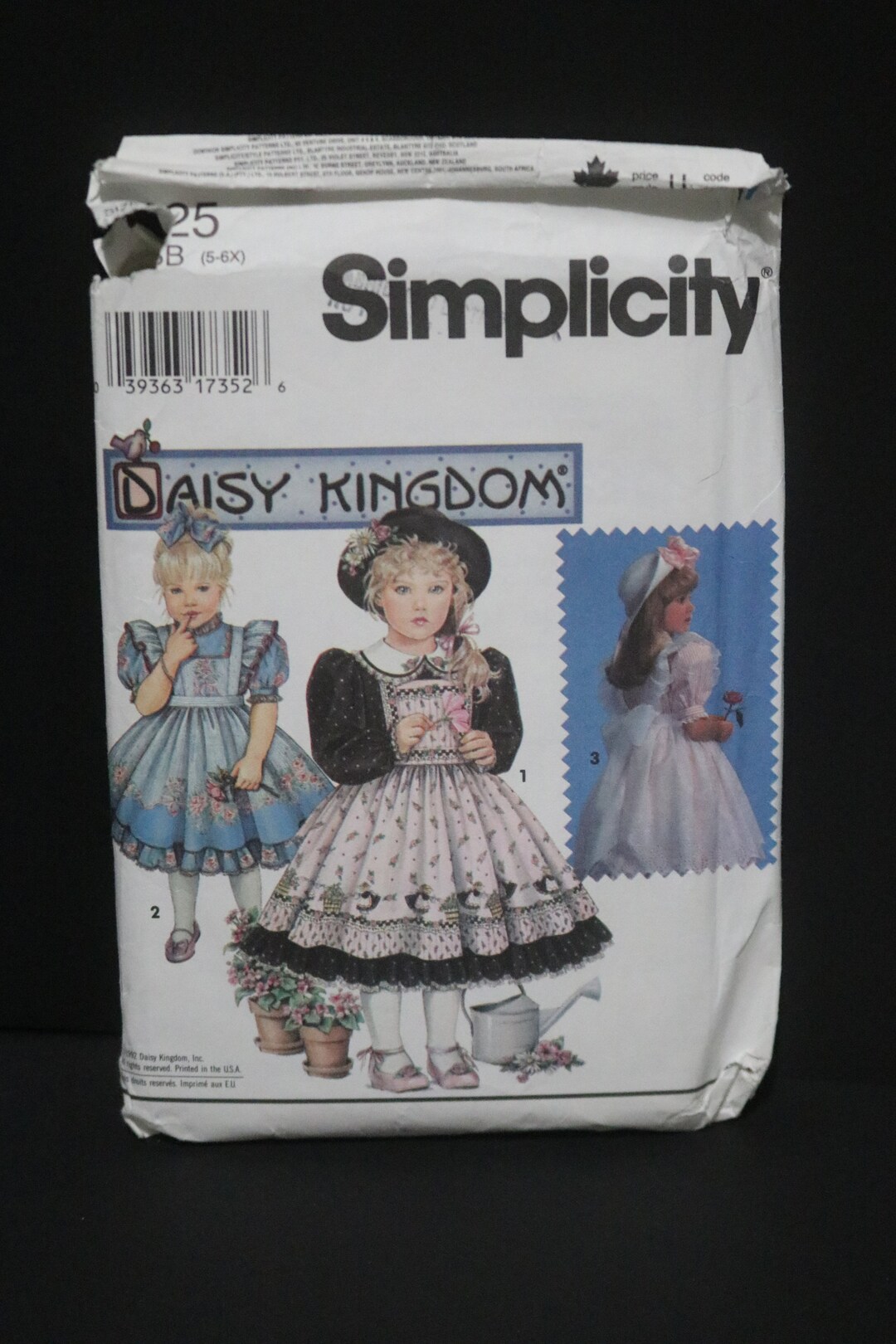 Simplicity 9925 Daisy Kingdom Childs Dress and Pinafore Sewing Pattern ...