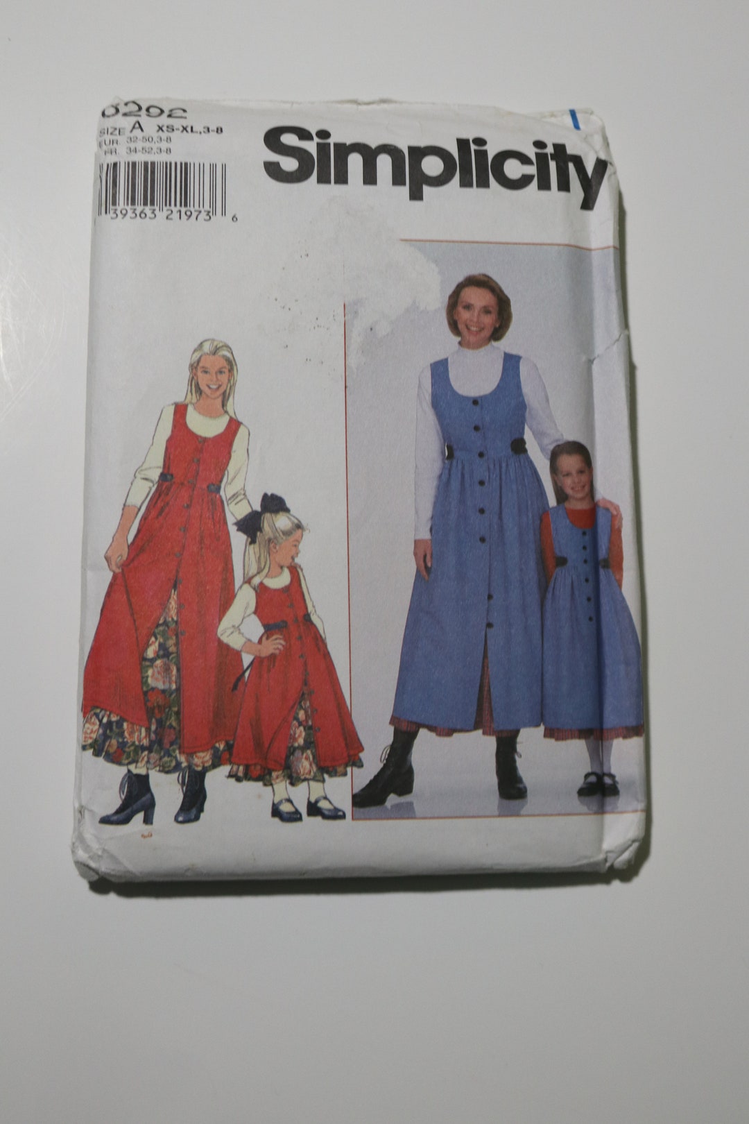 Simplicity 8292 Childs and Misses Jumper and Petticoat Sewing Pattern ...