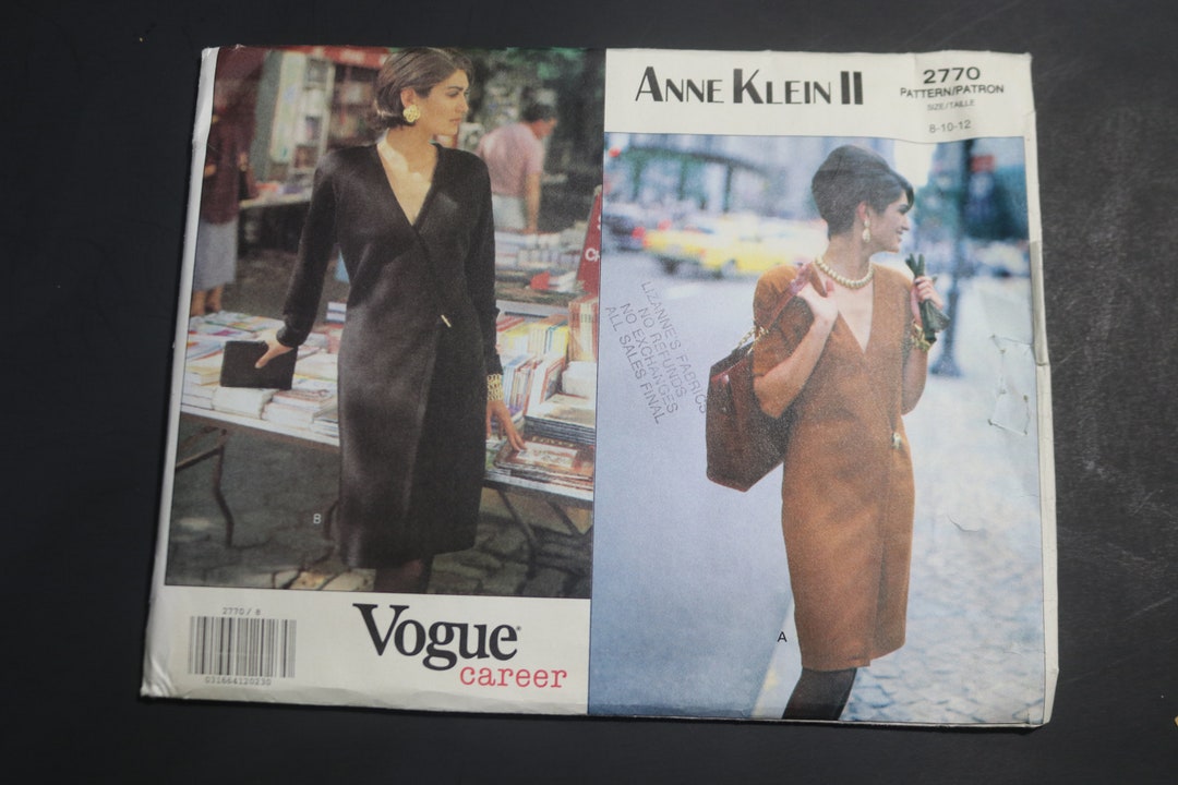 Vogue 2770 Anne Klein II Misses Dress Sewing Pattern UNCUT 8 10 12 - Etsy
