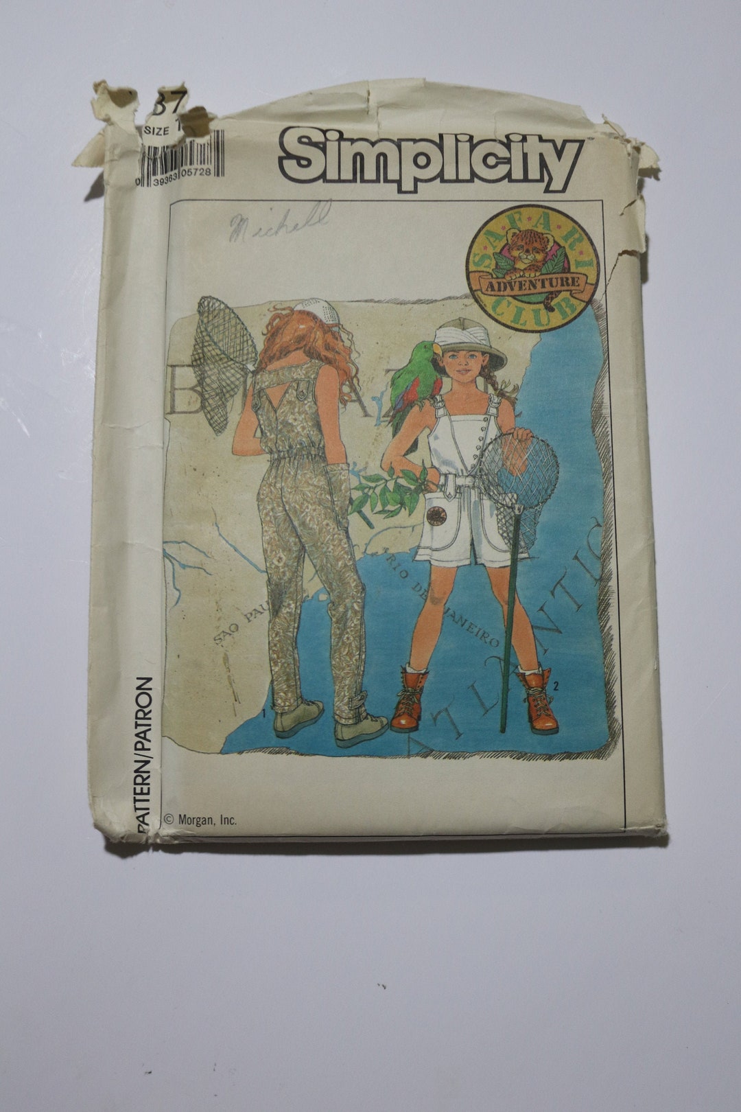 Simplicity 8706 Girls Safari Adventure Club Jumpsuit in Two - Etsy