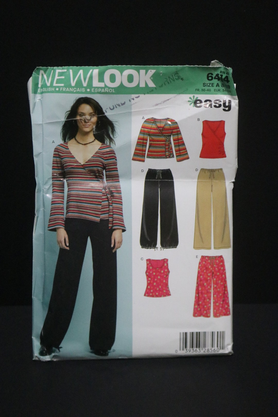 New Look 6414 Misses Top and Pants Sewing Pattern UNCUT Size 8 10 12 14 ...