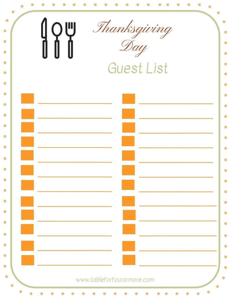 Thanksgiving Planner - Etsy