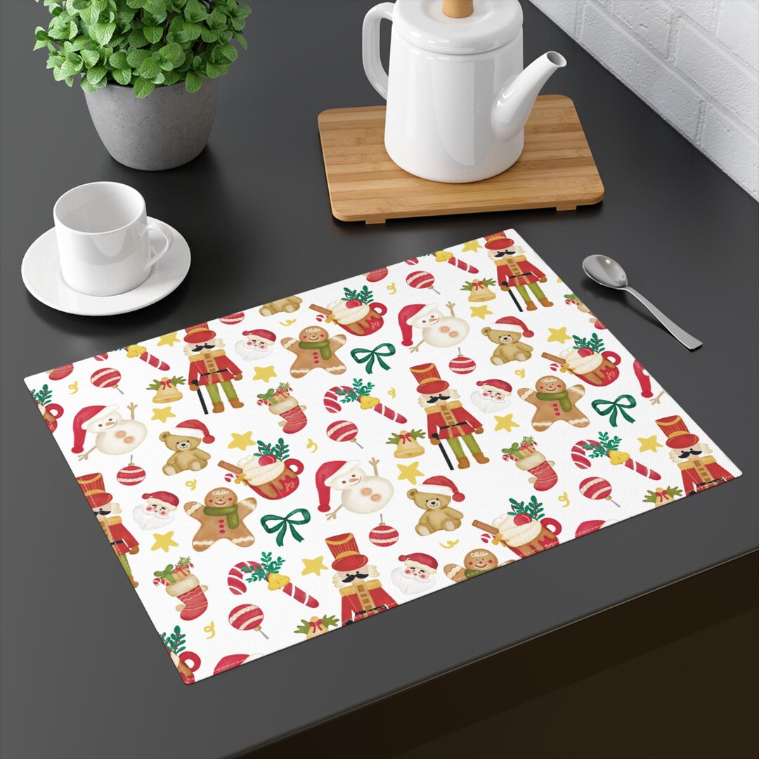 Nutcracker Christmas Placemat | Holiday Table Decor With Santa ...