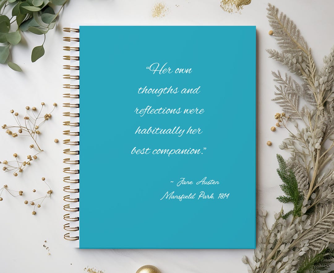 Jane Austen Journal: Mansfield Park Quote, Spiral Notebook - Etsy