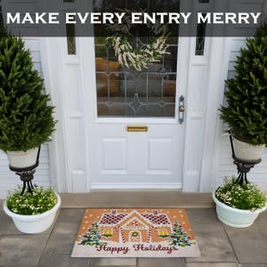 Gingerbread House Door Mat 30x17 Inch, Gingerbread House Doormat ...