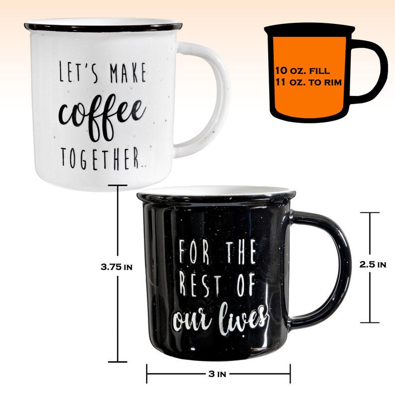 Let's Make Coffee Together Couple Ceramic Mug Set 11 - Etsy