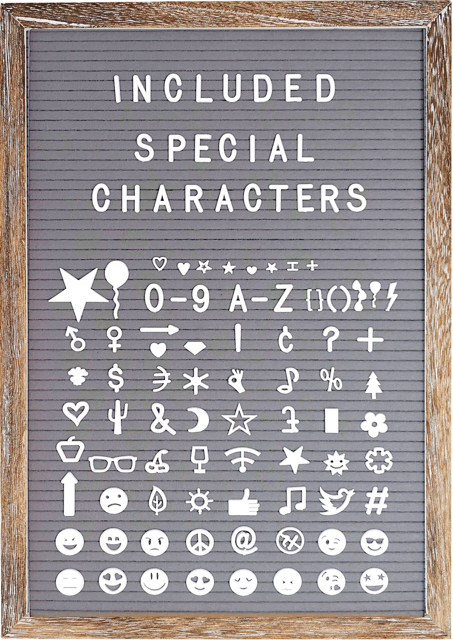 Felt Letter Board Set With Farmhouse Rustic Wood Frame 12x17 | Etsy