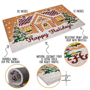 Gingerbread House Door Mat 30x17 Inch, Gingerbread House Doormat ...