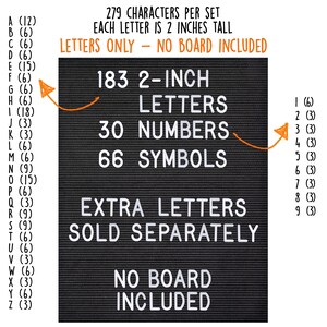Mainevent Letterboard Extra Letters and Characters (NO BOARD INCLUDED ...