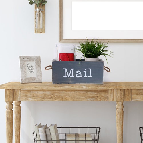 Rustic Mail Holder Mail Box Mail Organizer Desk Organizer - Etsy