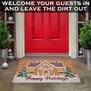 Gingerbread House Door Mat 30x17 Inch, Gingerbread House Doormat ...