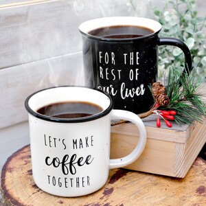 Let's Make Coffee Together Couple Ceramic Mug Set 11 Ounce, Couple ...