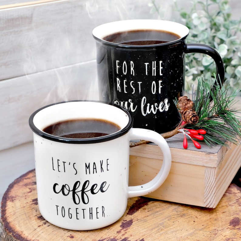 Let's Make Coffee Together Couple Ceramic Mug Set 11 - Etsy
