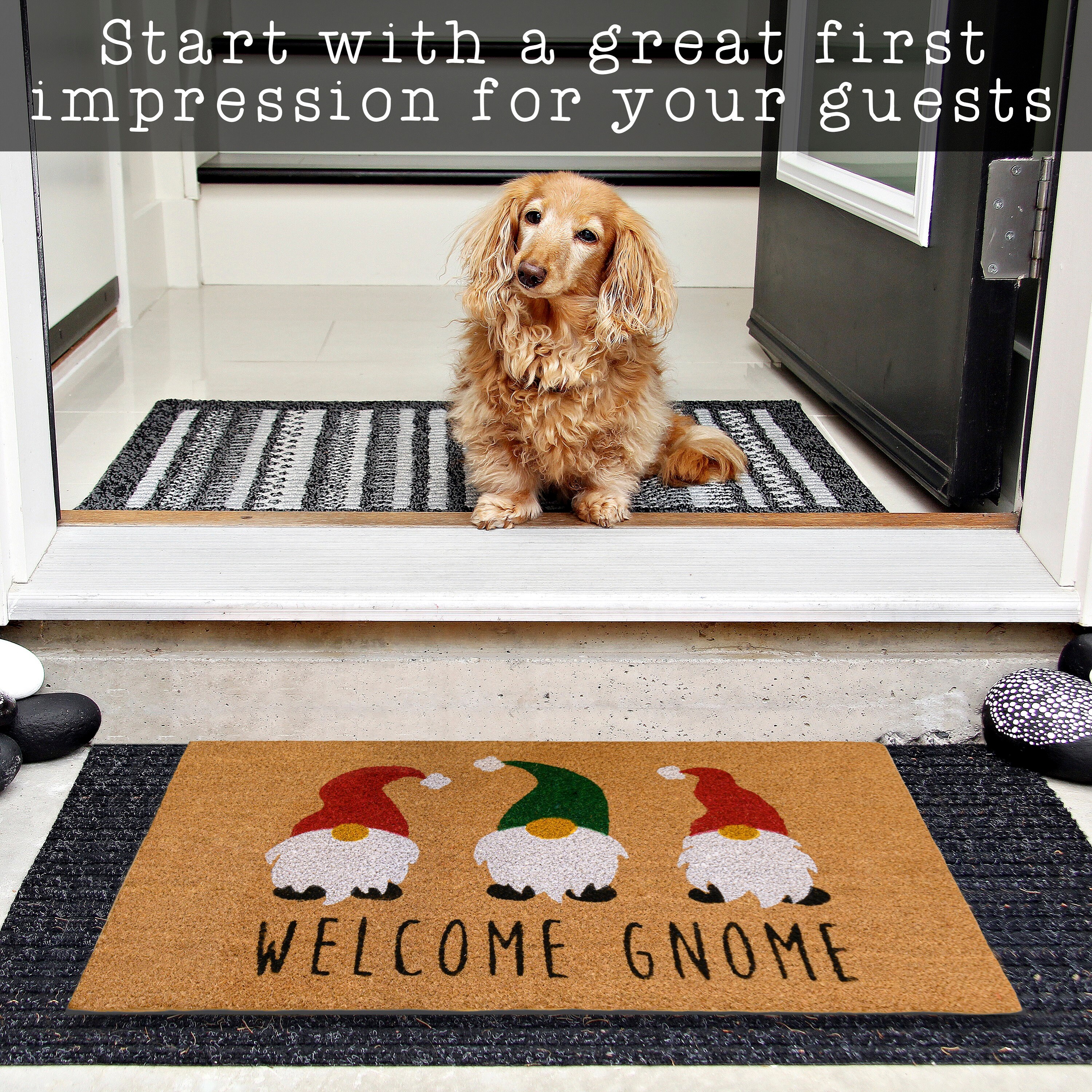 MAINEVENT Coir Welcome Mat - Welcome Gnome 30x17 Inch - Etsy