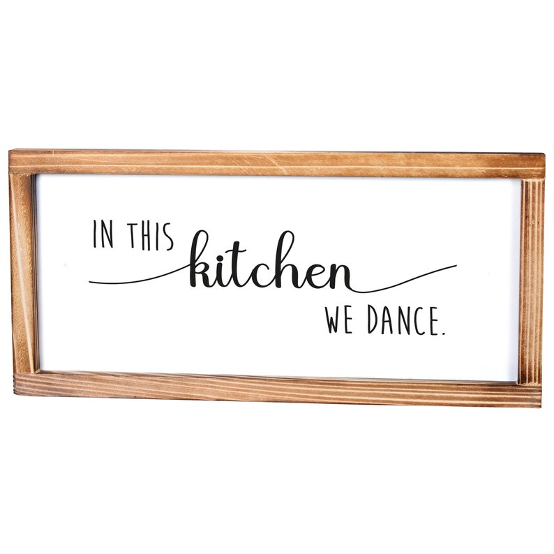 In This Kitchen We Dance Sign Rustic Kitchen Sign Modern | Etsy