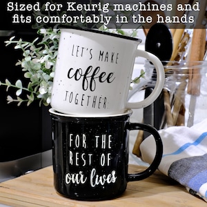 Let's Make Coffee Together Couple Ceramic Mug Set 11 Ounce, Couple ...