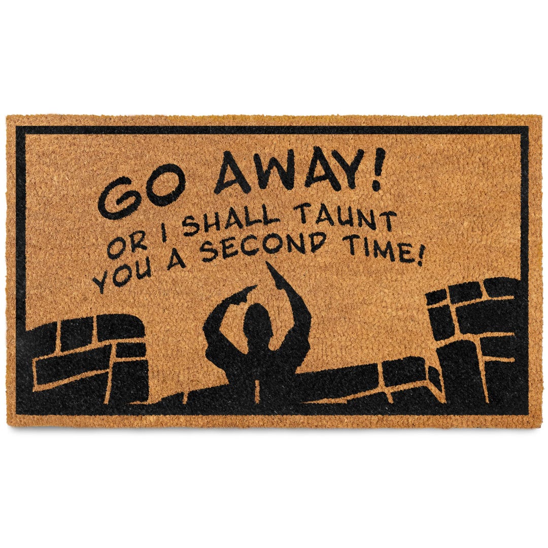 MAINEVENT Go Away or I Shall Taunt You 30x17 Inch, Funny Monty Doormat ...