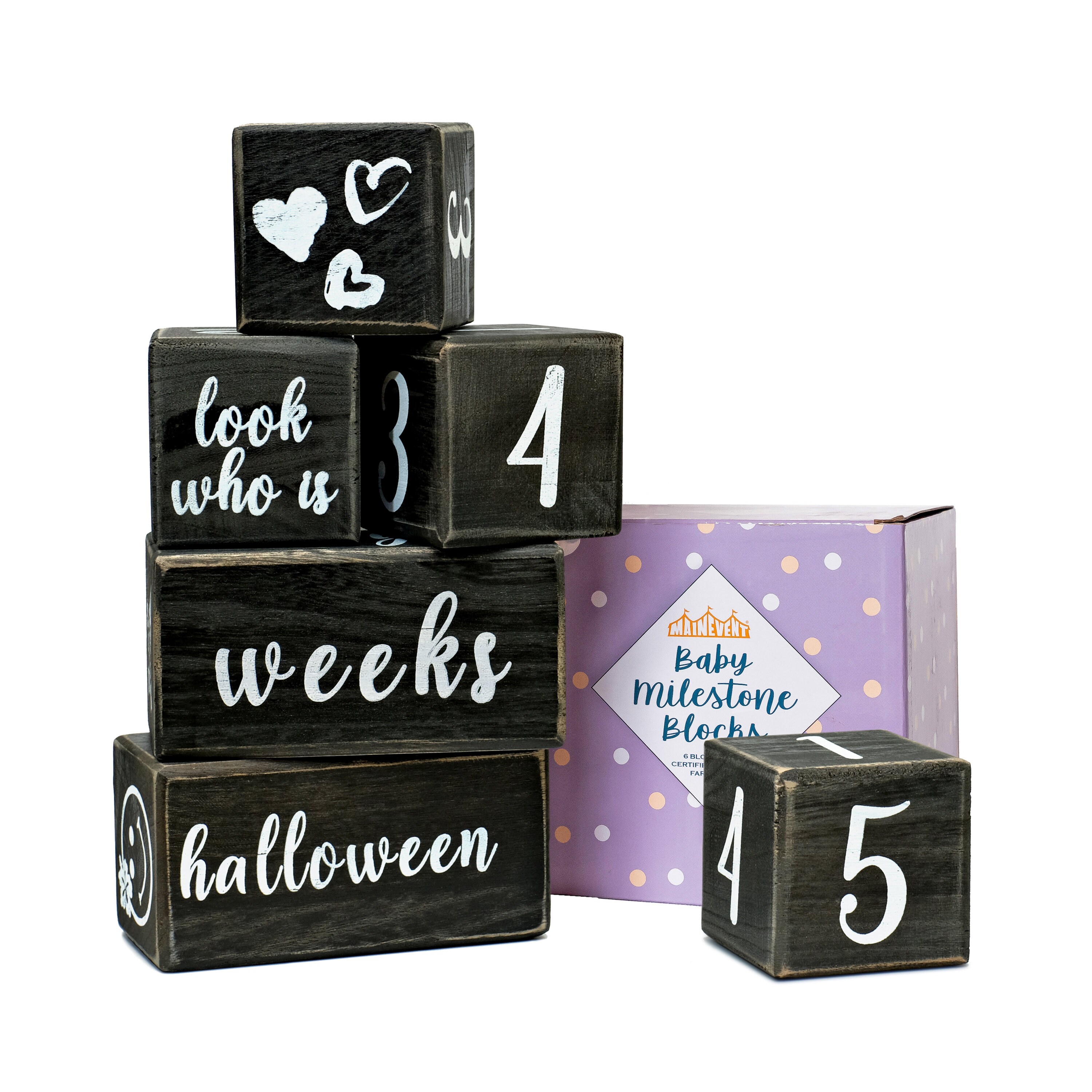 Baby Monthly Milestone Blocks 6 Blocks The Most Complete | Etsy