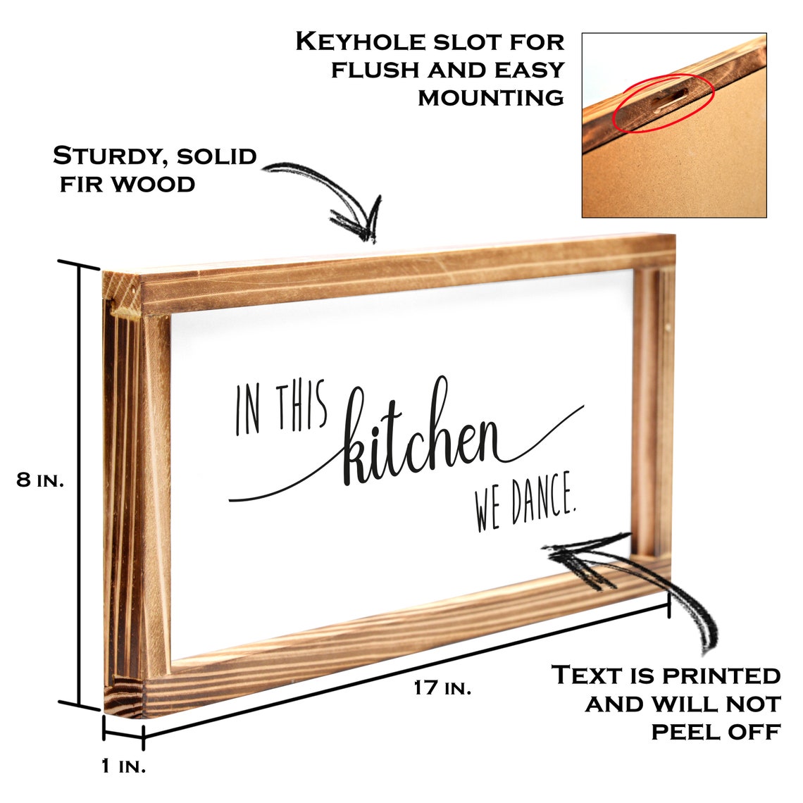 In This Kitchen We Dance Sign Rustic Kitchen Sign Modern | Etsy