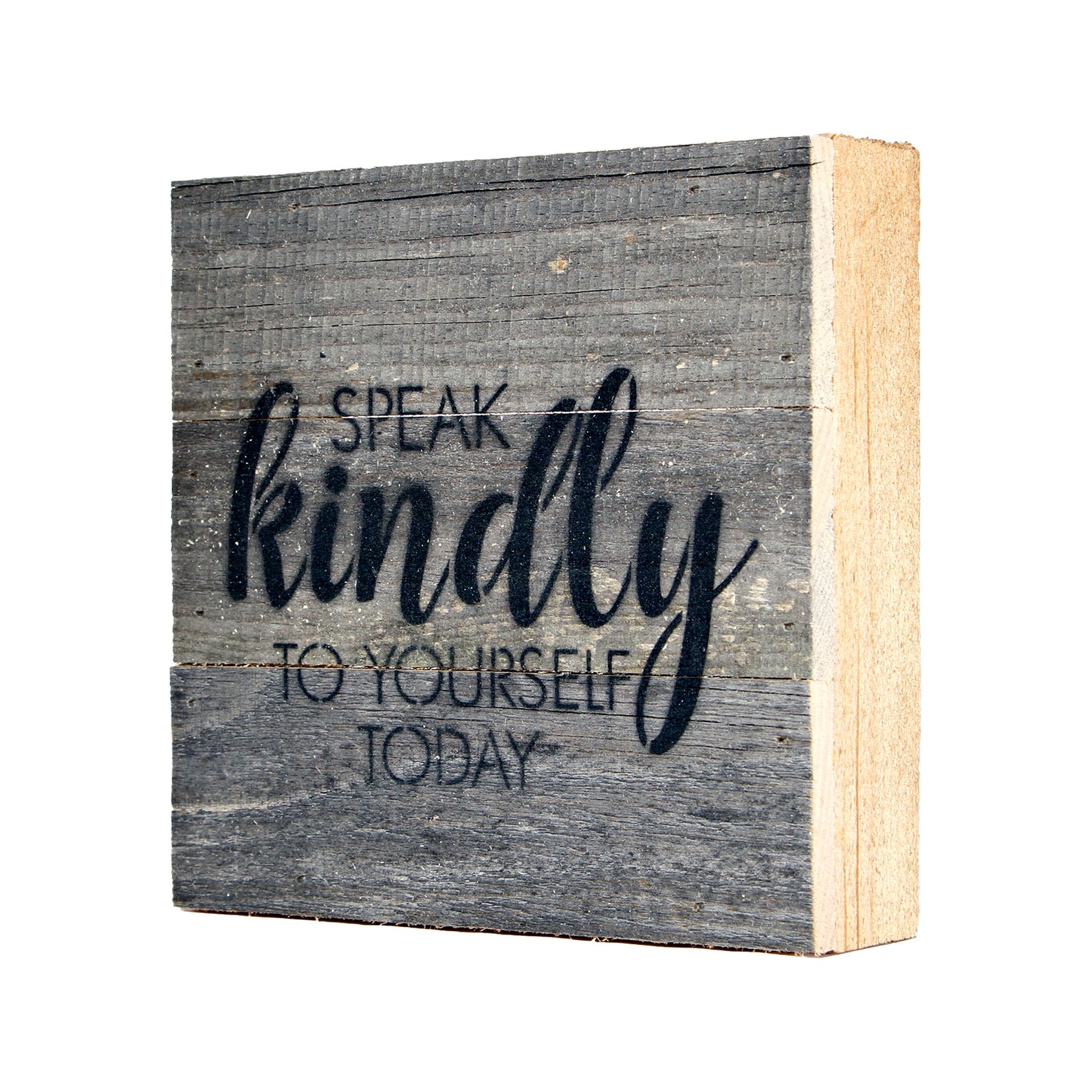 Speak Kindly to Yourself Today Box Signs for Home Decor | Etsy
