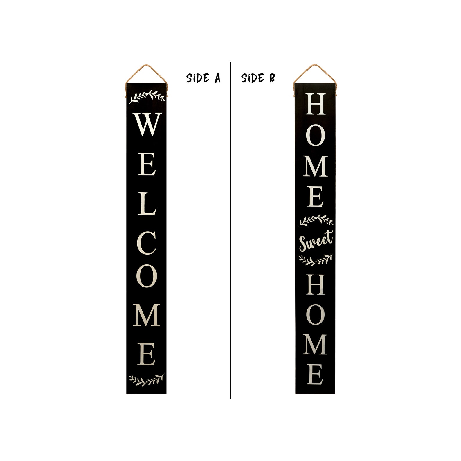 Tall Outdoor Welcome Sign for Front Porch 5 Ft black | Etsy