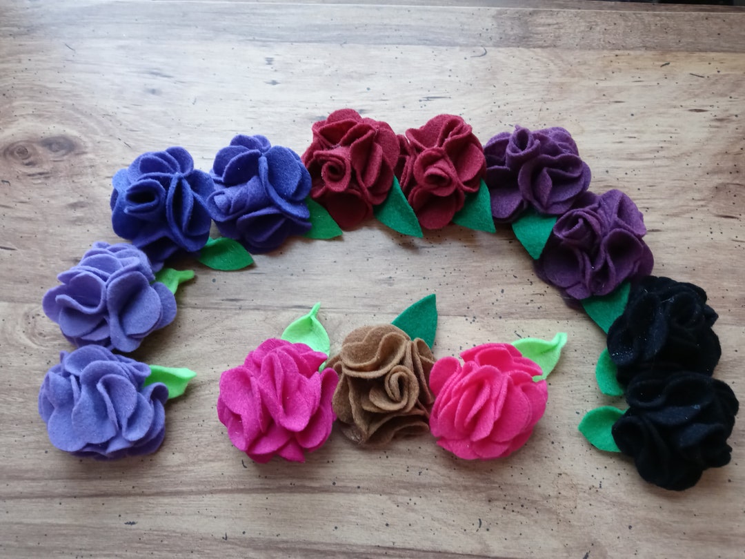 Rosy Posy Pins, Fun, Funky, Floral Fabric Pin, Flower Pin, Felt Rose ...