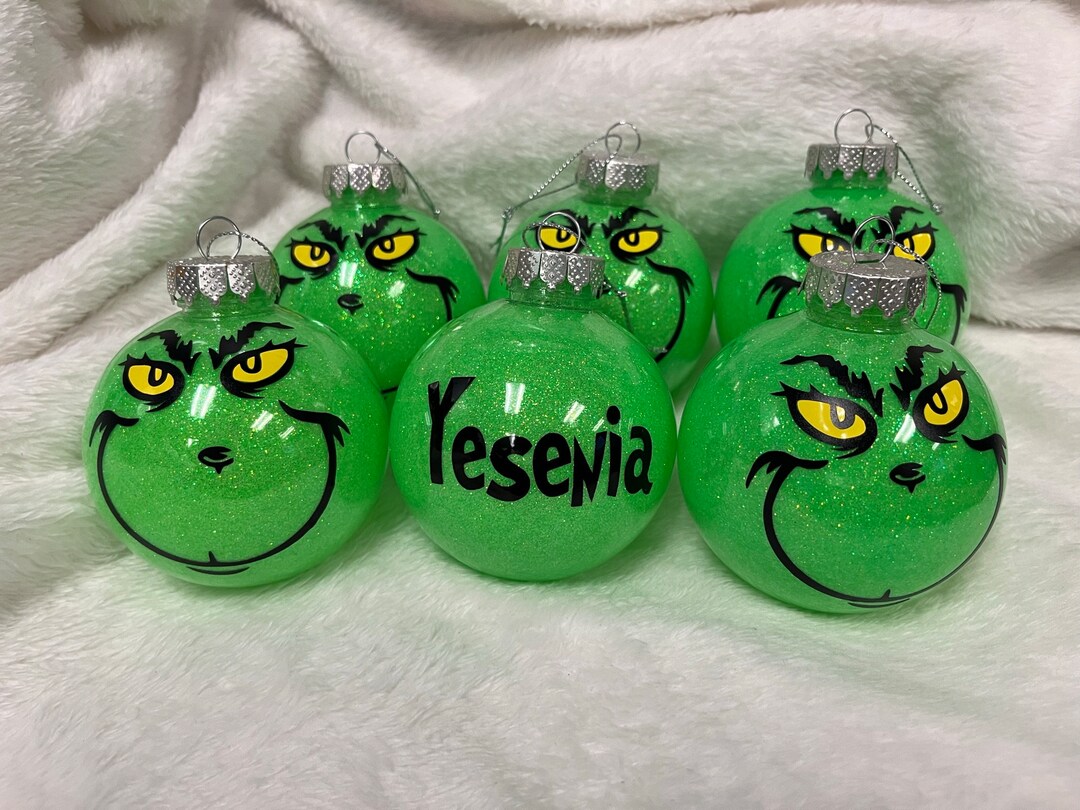 Custom Grinch Ornament , Grinch Christmas, Kids Ornaments - Etsy