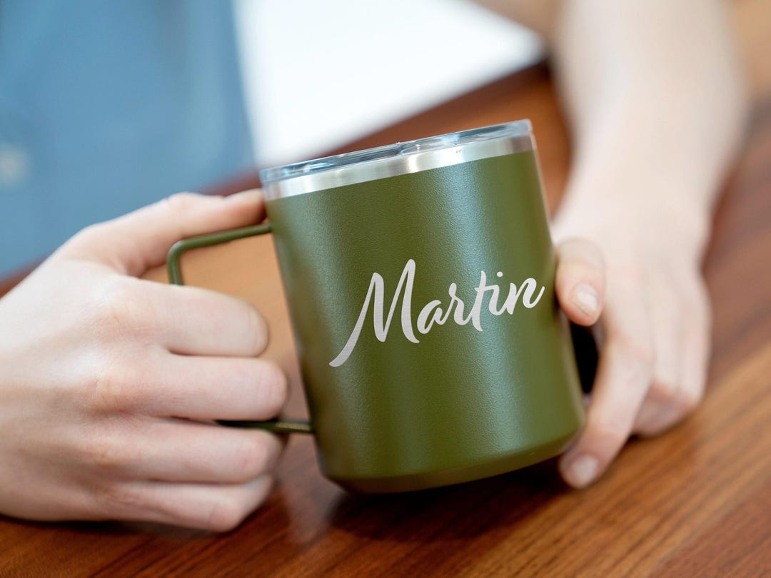 Custom Name Engraved Mug 12 Oz, Laser Etched, Personalized Name Mug ...